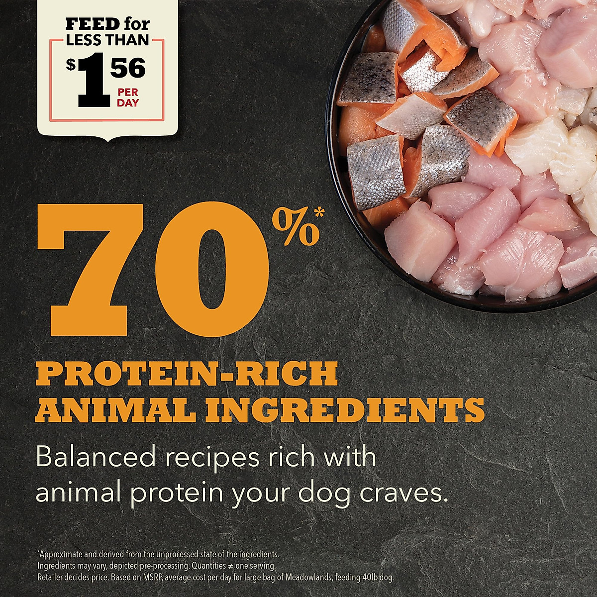 ACANA Highest Protein Dry Dog Food, Meadowland, Chicken and Turkey Recipe, 4.5lb