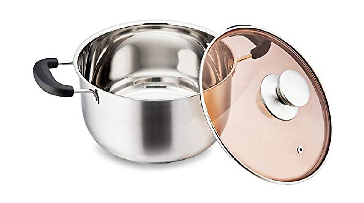 P&P CHEF 3-Quart Stainless Steel Stock Pot with Lid