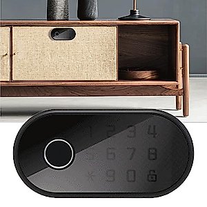 Drawer Fingerprint Password Lock Biometric Electronic Cabinet Access Control Keypad Lock Smart Locks, Touchscreen Keypad, Auto Lock for Homes and Hotel (for Drawers Single Door