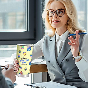 WIPI Easter Coffee Cups, Easter Gifts for Women Men Family and Friends, Spring Tumbler 20 Oz, Holiday Insulated Tumblers, Spring Coffee Mugs, Bunny Tumbler for Kids and Adults