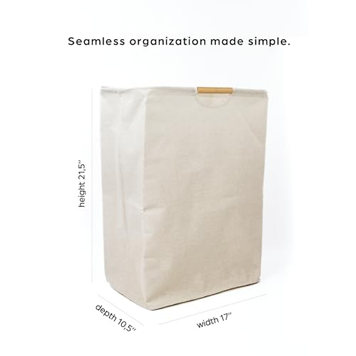 Waterproof Laundry Basket, Extra Large Laundry Hamper with Wooden Handle, Collapsible Toys Clothes Storage Basket for Laundry Room, Bathroom, Living Room, Hamper for Clothes, Toys and more.