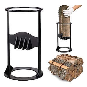 Hellosay Firewood Kindling Splitter Save Time & Effort Manual Kindling Wood Splitting Tool, Heavy Duty Cast Steel Log Splitter Wedge, Firewood Cutter Splits Firewood Safely for Home & Campsite (M)