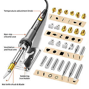 96pcs Wood Burning Kit, Professional Wood Burner Pen Tool, Creative Tool Set Adjustable Temperature WoodBurner for Embossing/Carving,Suitable for Beginners,Adults
