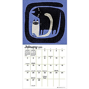 Feline 2023 Mini Wall Calendar: Terry Runyan's Cats | Compact 7" x 14" Open | Amber Lotus Publishing