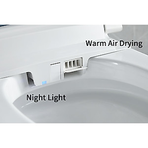 WinZo Smart Toilet with Tankless and Bidet Built In, Auto Open and Close, Auto Flush, Foot Sensor Operation, Integrated Multi-function Remote Control,One Piece Elongated Modern Bidet Toilet