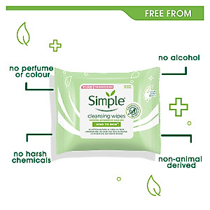 Simple Kind To Skin Cleansing Facial Wipes - 25 Wipes