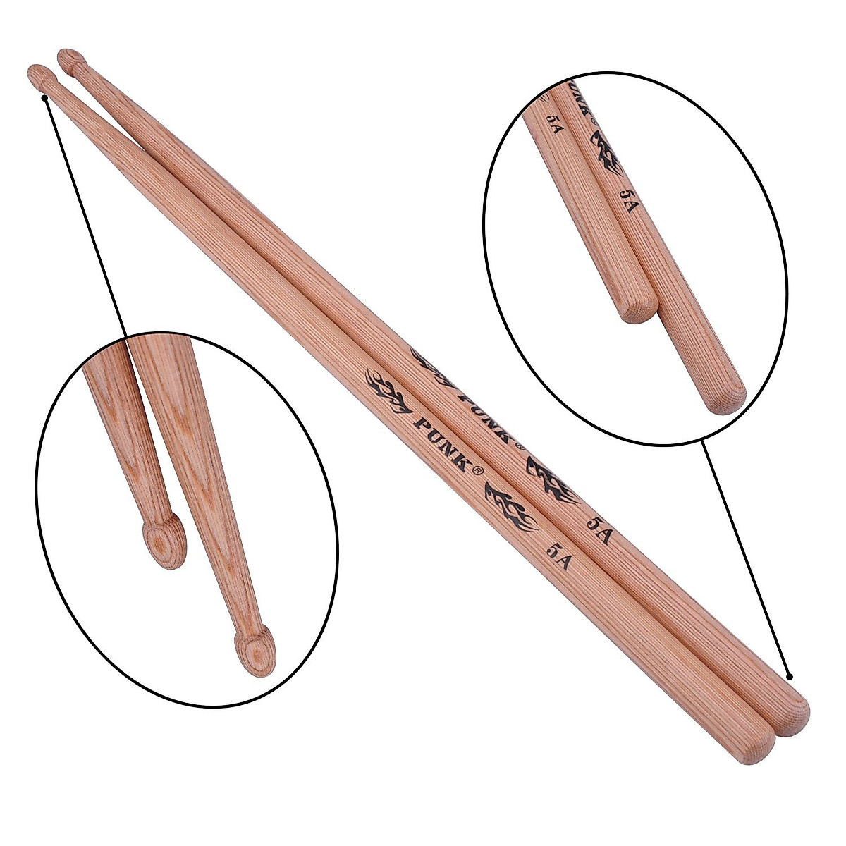 Wood Drumsticks 7A Anti-Skid Hard Professional Wooden Drum Sticks Hard Maple Wood