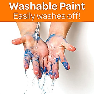 Crayola Washable Finger Paints (6 Count) Toddler Paint Supplies, Kids Paint Set, Ages 4, 5, 6, 7 [Amazon Exclusive]