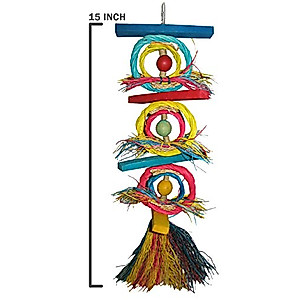 Fetch-It Pets 2 Pack Bird/Parrot Chewriffic & Hat Hat Hooray Foraging Toys Suitable for Small Parakeets, Cockatiel, Conures, Finches, Budgie, Macaws, Parrots, Love Birds