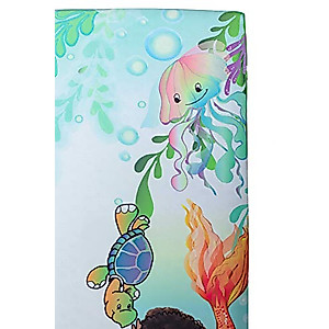 Baby Titi - Fitted Crib Sheet, Mermaids Under The Sea, Soft Microfiber, Crib Sheets for Girls, African American, Asian, Latina Mattress Sheets for Crib and Toddler Beds (Mermaid)…