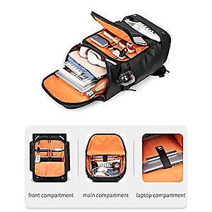 NASKVOWT Men travel backpack, gym backpack with shoe compartment, travel bag with shoe compartment, Travel Backpack With USB Charging Port, Camping, outdoors trekking backpack