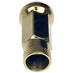Dorman 713-385K Gold Open End Knurled Wheel Nuts Compatible with Select Models, 20 Pack