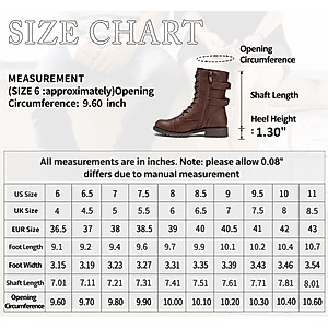Vepose Women's Lace up Combat Boots, Mid Calf Hiking Boots, 929 - Cognac, Red Brown, Size 9.5 US - Credit Card Wallet Pocket (CJY929 Cognac 09.5)