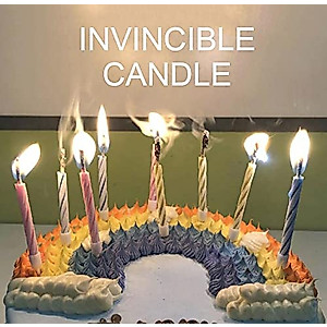 20 Pcs Props Candle Birthday Party Invincible Candle Props Relighting Candles Christmas Party Trick Funny Candle Home Decor