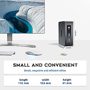 Beelink Mini PC, Mini S Mini Computer 11th Gen Quad-Core N5095, Desktop Computers 8G DDR4 RAM 256G SSD 4K UHD Dual HDMI, 2.4G+5G WiFi Gigabit Ethernet/BT4.0 for Office/Home