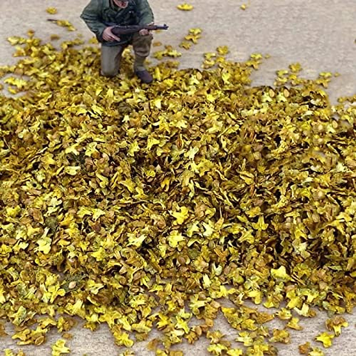 Realistic Miniature Leaves Simulation Leaves for DIY Mini Model Railway Fairy Garden Architecture Diorama Scenery Landscape Layout, Pack of 4