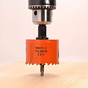 Koopi 2 Inch BI-Metal Hole Saw with Arbor and Replacement Pilot Drill Bit, 51mm Dia Hole Cutter for Easily Drilling Wood, Plastic, Thin Metal