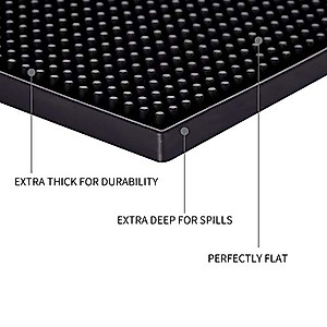Bar Mat for Cocktail and Coffee Bar 6" x 12" Rubber Bar Service Spill Mat for Cocktail Bartender Coffee Bar or Countertop Mats Glass Drying Mat