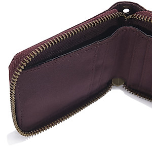 Carhartt Canvas Zip, Durable Zippered Wallets for Men, Nylon Duck (Deep Wine), One Size