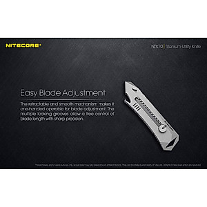Nitecore NTK10 Titanium Utility Knife with Bottle Opener & Emergency Glass Breaker
