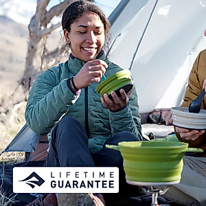 Sea to Summit X-Pot 5-Piece Cookware Set for Backpacking and Camping, Pacific Blue/Lime