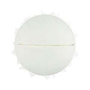 OiseauVoler Decorative Throw Pillow Handmade Luxury Cushion Accent 3D Flower Round Pillow with Insert for Couch Bedroom Home Decor 12 Inch White