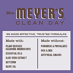 MRS. MEYER'S CLEAN DAY Hand Soap, Made with Essential Oils, Biodegradable Formula, Compassion Flower, 12.5 fl. oz - Pack Of 3