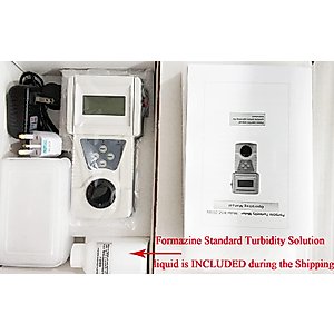 HFBTE Turbidity Turbiditor Meter Turbidimeter Sewage Tap Water Quality Detector with LCD Large Bright Measuring Range 0 to 20 NTU Minimum Indication 0.01 NTU Measuring Principle 90°Scattered Light