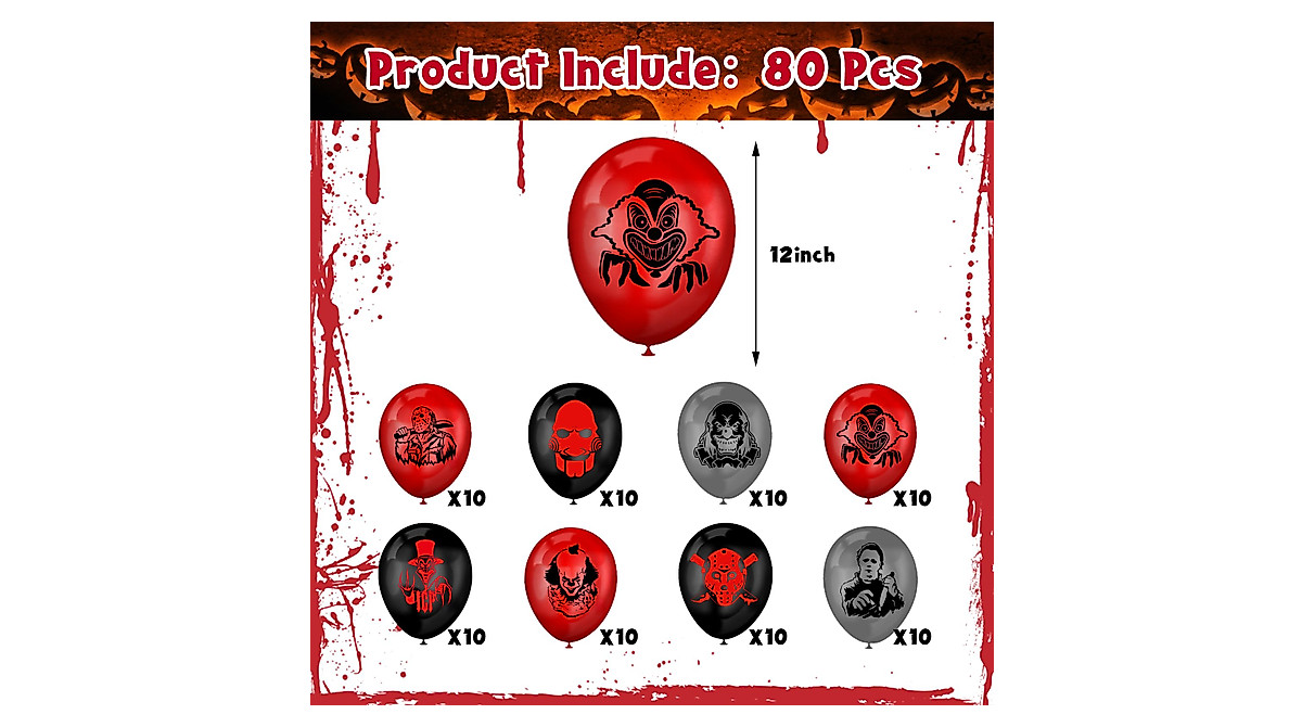 80PCS Horror Movie Party Decorations - Thrill Your Guests!