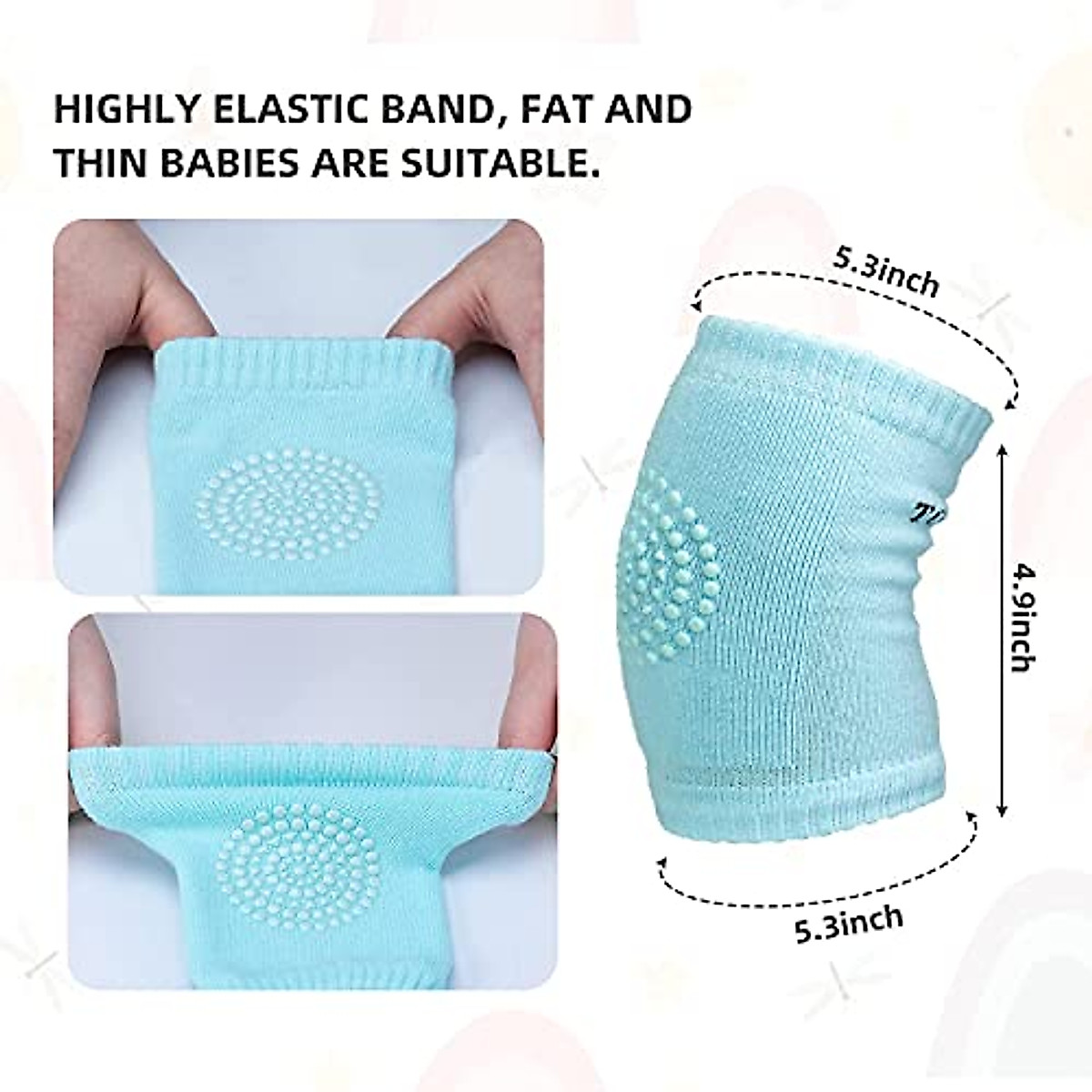 Baby Crawling Pads Anti Slip Knee Pads Unisex Baby Knee Protectors Toddler Leg Warmer Safety Walking Kneepads