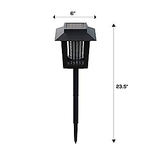 Pure Garden Solar Power Uv Led Light – Black