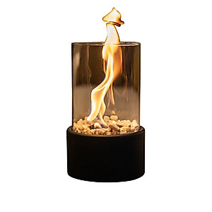 Tabletop Fire Pit Indoor Outdoor Mini Portable Fireplace - Smoke Free Clean-Burning Bio Ethanol - Modern Table Top Fire Pit Decor