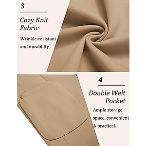 COOFANDY Mens Sport Coat Slim Fit Two Buttons Blazer Casual Suede Suit Jacket Khaki