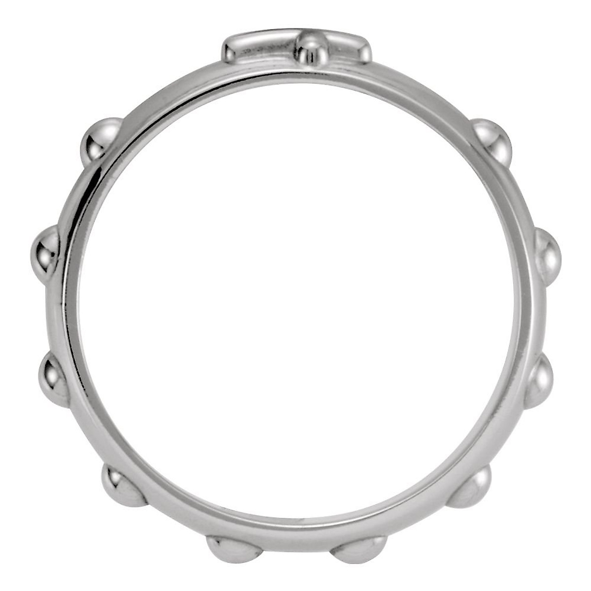 Bonyak Jewelry Sterling Silver Rosary Ring - Size 7