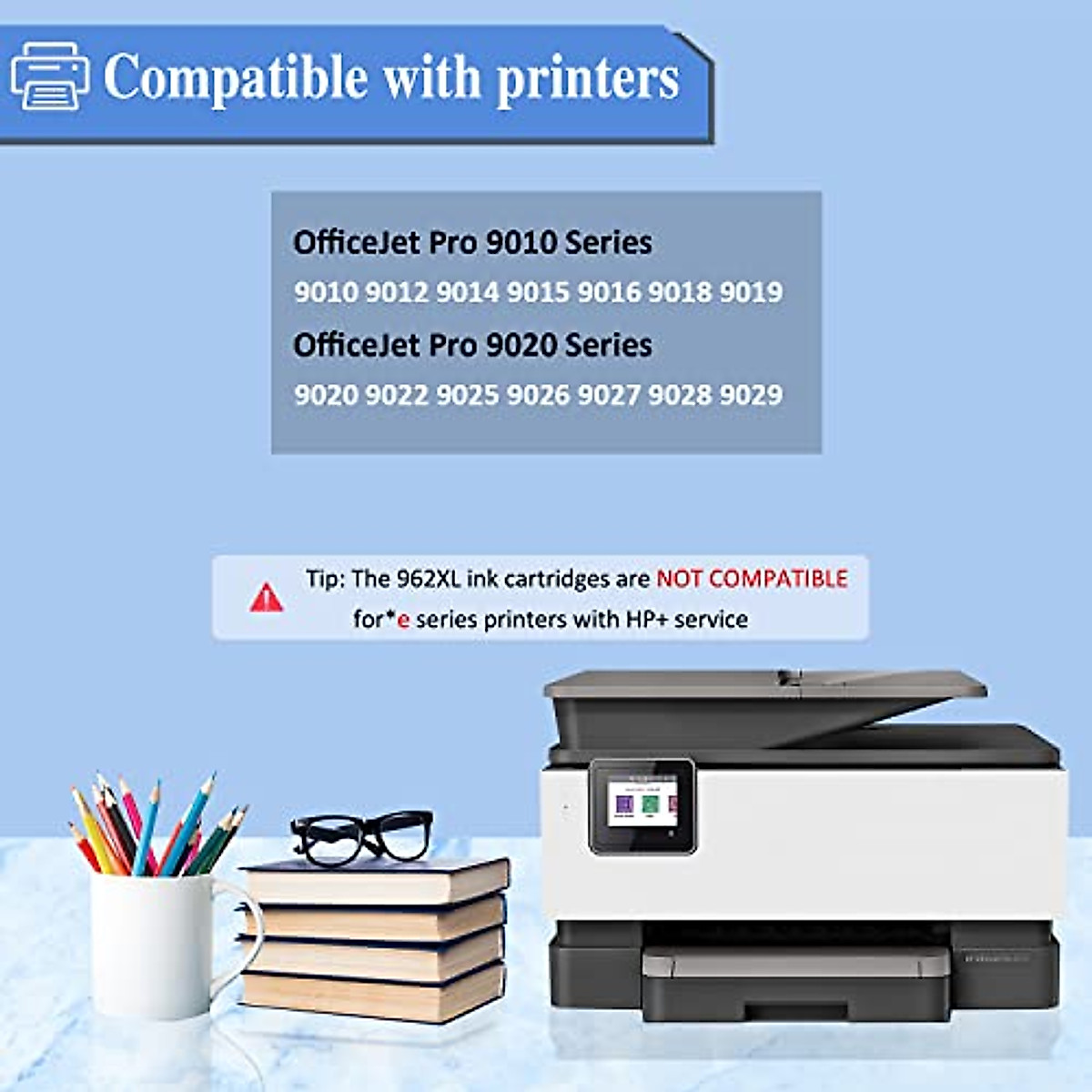 SHUOLEI Remanufactured 962XL Ink Cartridges Compatible with HP 962 XL 962XL Ink Cartridges Combo Pack Work with HP OfficeJet Pro 9015 9025 9010 9018 9012 9020 9022 9026 9027 Printers (4 Pack)