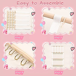 OAOLEER Baby Headband & Bow Holder for Girls Hair Bows, Hanging Baby Headbands Organizer Storage Newborn Headband Holder for Wall, Room, Door or Closet (1Pcs White)