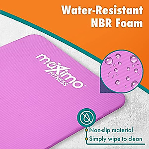 Maximo Fitness Yoga Mat - Multipurpose 72" x 24" x 0.5"(Standard) Exercise Mat for Men, Women and Kids, Ideal Non Slip Workout Mats for Yoga, Pilates, Gym Exercise with Carrying Strap