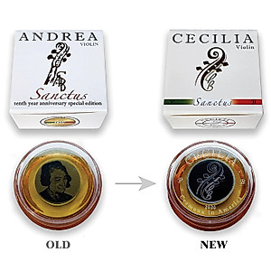 CECILIA 'Sanctus' Rosin for Violin, Rosin Specially Formulated Violin Rosin for Violin Bows with Included Rosin Spreader (Full Cake)