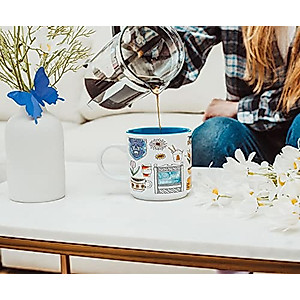 Gilmore Girls Stars Hollow Allover Icons Ceramic Stacking Mug | Large Coffee Cup For Espresso, Caffeine, Beverages, Home & Kitchen Essentials | Cute Gifts and Collectibles | Holds 13 Ounces