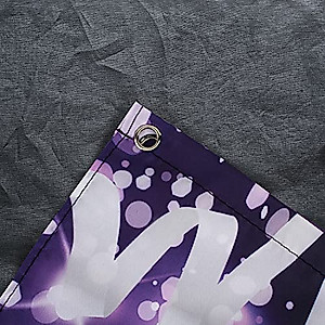 HAMIGAR 6x4ft Happy 50th Birthday Banner Backdrop - 50 & Fabulous Heels Birthday Decorations Party Supplies for Women - Purple