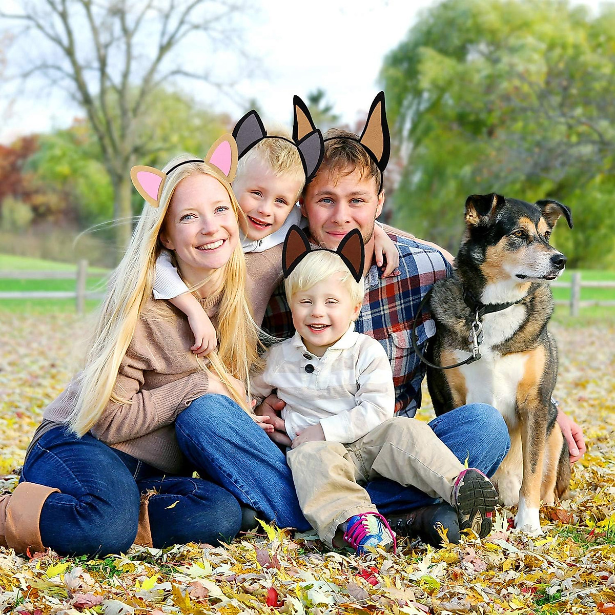 CiyvoLyeen 15 PCS Puppy Dogs Ear Headbands for Pet Birthday Party New Year Favors Dog Theme Costumes Dress-up Photo Booth Props Cute Puppy Baby Shwer Party Supplies Gift