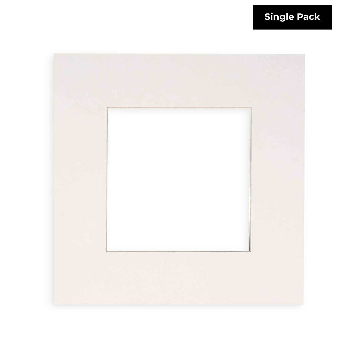 16x16 Mat Bevel Cut for 5x5 Photos - Precut White Square Shaped Photo Mat Board Opening - Acid Free Matte to Protect Your Pictures - Bevel Cut for Family Photos, Pack of 1 Matboard Show Kit With Acid