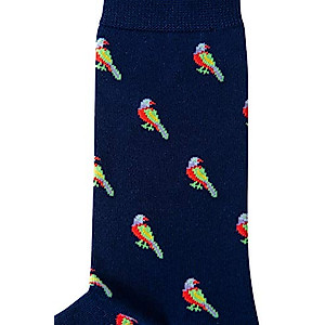 Parrot Bird Socks Mens Sock Animal | Parrot Socks for Him | Stocking Stuffer Birthday Gift for Guys (Red Parrot)