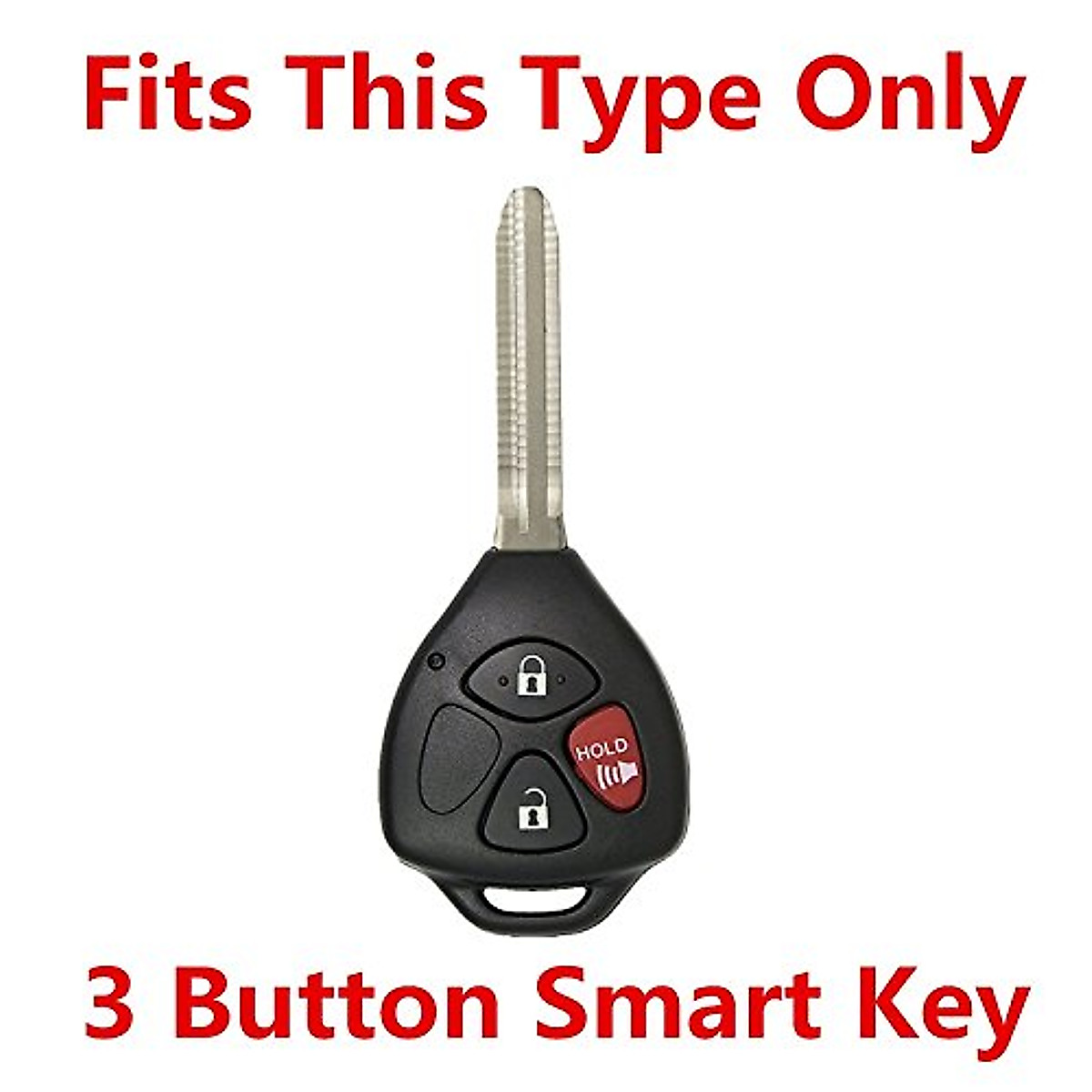 Rpkey Silicone Keyless Entry Remote Control Key Fob Cover Case protector Replacement Fit For Toyota 4Runner Corolla Matrix RAV4 Venza Yaris Pontiac Vibe Scion iQ tC xB xD HYQ12BBY MOZB41TG (Blue)