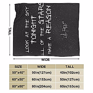 Eppedtul Lil Peep Star Shopping Lyrics Starry Background Ultra-Soft Micro Fleece Blanket Couch 50" X40