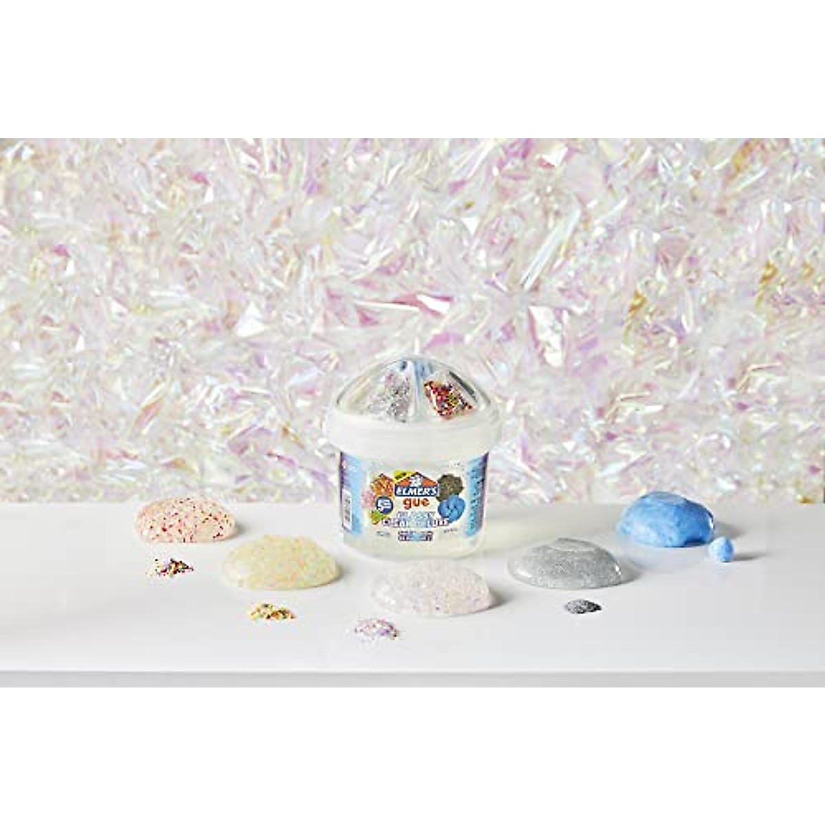 Elmer's GUE Premade Includes 5 Sets of Slime Add-ins, 3 Lb. Bucket, Glassy Clear, Large