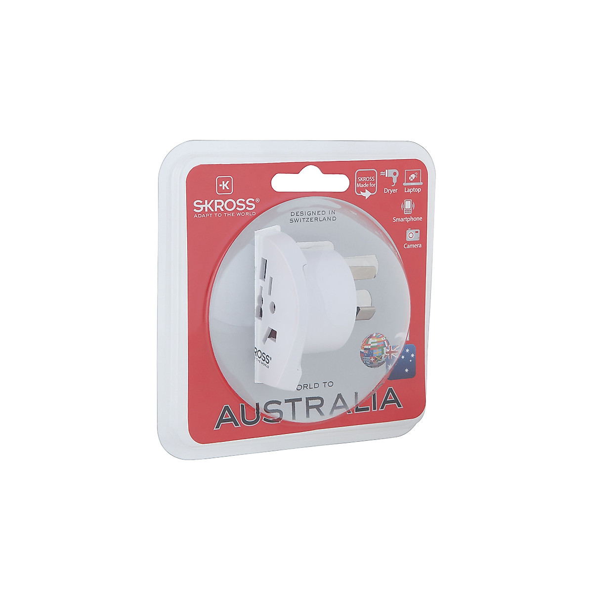 Skross World to Australia/China Country Travel Adaptor, White