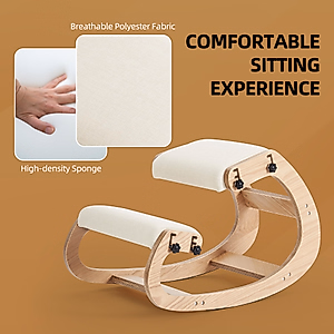 Ergonomic Kneeling Chair,Adjustable Kneeling Desk Chair for Desk with Cushion,Posture Kneeling Chair for Relieving Neck and Back Pain,Kneeling Office Chair for Office Home.