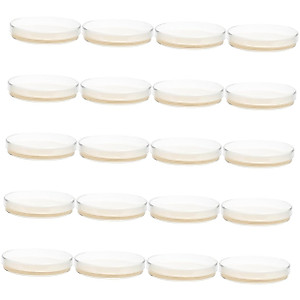 FELTECHELECTR 20 Pcs Petri Dish Agar Prepoured Nutrient Plates for Science Lab Experiment Accessories