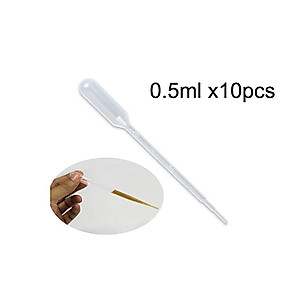 Elfensatll- 100PCS Transparent Clear 1ml 1/4 Dram Empty Glass Sample Vials With 0.5ml 10pcs Pipettes Droppers for Party Makeup Tool Essential Oils Aromatherapy Perfume Cologne